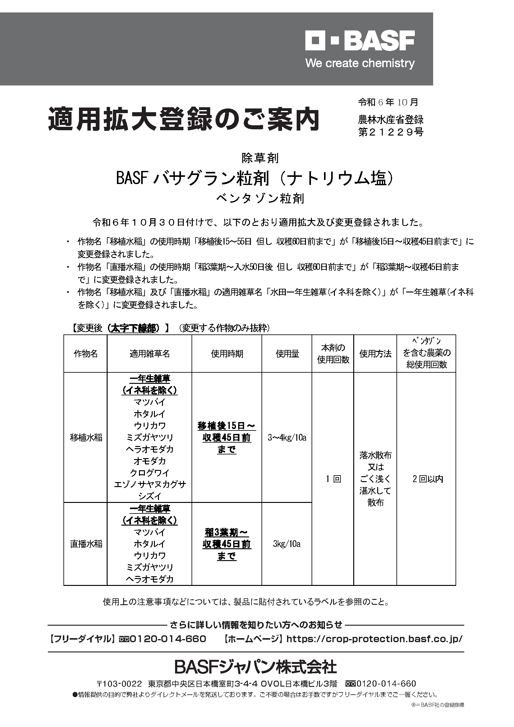 適用拡大登録のご案内 | BASFペストコントロール